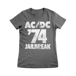 ACDC AC/DC Shirt "74 Jailbreak Girly Tee" in Grau | Gr.: S