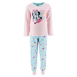 Disney Minnie Mouse 2tlg. Outfit: Schlafanzug Langarmshirt und Hose in Pink | Gr.: 116