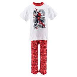 Spiderman 2tlg. Outfit: Schlafanzug Pyjama kurzarm Shirt und Hose in Rot | Gr.: 104