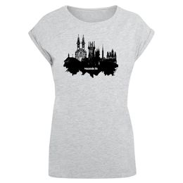 F4NT4STIC T-Shirt Cities Collection - Munich skyline in grau meliert | Gr.: 5XL