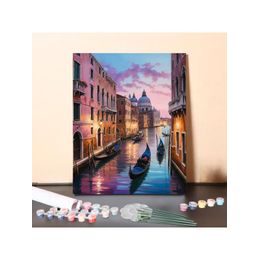 ARTNANAS DIY Malen nach Zahlen Set-"Kanal in Venedig" | Gr.: 40x50 ohne Rahmen