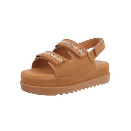 Ital-Design Sandale & Sandalette in Camel | Gr.: 38