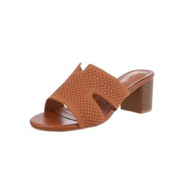 Ital-Design High-Heel Sandalette in Camel | Gr.: 38