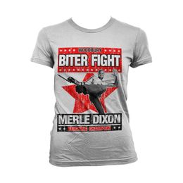 The Walking Dead Shirt "Woodbury Biter Fight Girly T-Shirt" in Wei&szlig; | Gr.: XXL