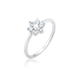 Elli Ring 925 Sterling Silber Blume, Verlobungsring in Silber | Gr.: 52
