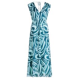 BETTY & CO BETTY & CO Chiffonkleid ohne Arm in Petrol/Mint | Gr.: 42