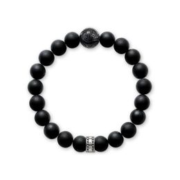 Thomas Sabo Armband Obsidian in silber, schwarz | Gr.: 17 cm