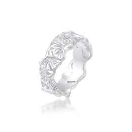 Elli Ring 925 Sterling Silber Ginkgo in Silber | Gr.: 58