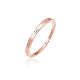 Elli DIAMONDS Ring 925 Sterling Silber Verlobungsring in Rosegold | Gr.: 58
