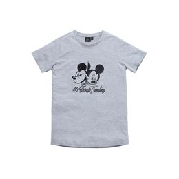 ONOMATO! T-Shirt kurzarm Pailletten besetzt Mickey Mouse in Grau | Gr.: S