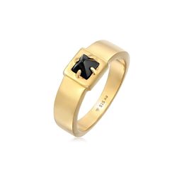 Kuzzoi Ring 925 Sterling Silber Siegelring in Gold | Gr.: 60