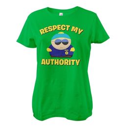 South Park Shirt "Respect My Authority Girly Tee" in Grün | Gr.: M