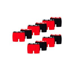 Boxershorts Puma MEN EVERYDAY BASIC BOXERS 10P in Black/Red | Gr.: S