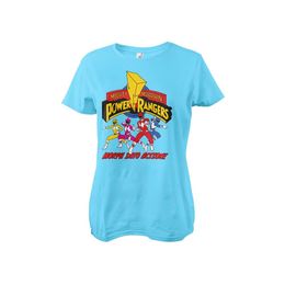 Power Rangers Shirt "Morph Into Action Girly Tee" in Blau | Gr.: L