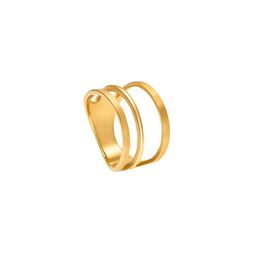 Steel_Art Fingerring Unda in goldfarben | Gr.: 52
