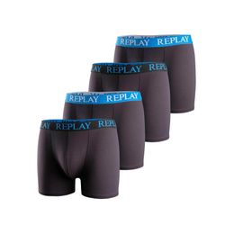 Replay Boxershort 4er Pack in Schwarz/Blau | Gr.: XXL