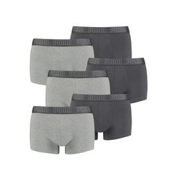 Boxershorts Puma BASIC TRUNK 6P in 008 - Dark Grey Melange / Black | Gr.: L