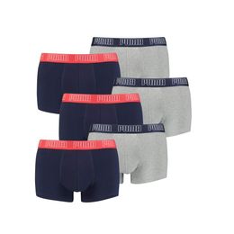 Boxershorts Puma BASIC TRUNK 6P in 006 - Blue / Grey Melange | Gr.: S