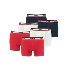 Levi's Levi ́s Boxershorts LEVIS Men Sprtswr Logo Boxer 6P in White/Blue/Red | Gr.: XL