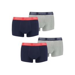 Boxershorts Puma BASIC TRUNK 4P in 006 - Blue / Grey Melange | Gr.: M