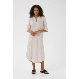 Kaffe Kleid KAmilia Relaxed fit in Chalk/Fudge Stripe | Gr.: 36