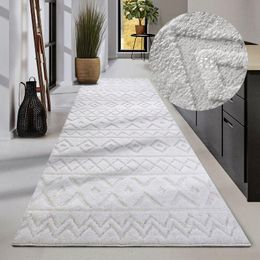 ELLE DECORATION Designteppich »Itinerance« rechteckig 18 mm Höhe Hochflor, Shaggy, Läufer, weich, Langflor, modern, Hoch Tief Effekt Cremeweiß...