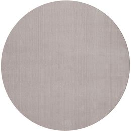 MERINOS Teppich &raquo;Loft 37&laquo; rund 16 mm H&ouml;he Kunstfellteppich besonders weich und kuschelig, Fell Haptik beige Polyester