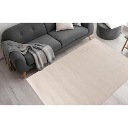 me gusta Teppich &raquo;Rabbit Prime 125&laquo; rechteckig 18 mm H&ouml;he Kaninchenfell Haptik, flauschig weich, geeignet f&uuml;r Fu&szlig;bodenheizung beige Polyester