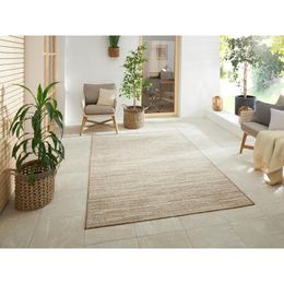 ELLE DECORATION Teppich &raquo;M&egrave;lange Wendeteppich&laquo; rechteckig 5 mm H&ouml;he Flachgewebe, In-& Outdoor, Modern, beidseitig, Balkon, Wohnzimmer braun 