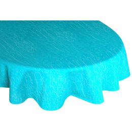 WIRTH Tischdecke &raquo;Lahnstein&laquo; oval t&uuml;rkis Obermaterial: 100% Polyester B/L: 130 cm x 190 cm