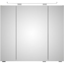 SAPHIR Badezimmerspiegelschrank »Serie 4010 Badezimmer-Spiegelschrank inkl. LED-Aufsatzleuchte« Badschrank 80 cm breit, 3 Türen, 6...