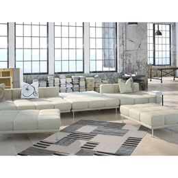 Kayoom Teppich &raquo;Liana 212&laquo; rechteckig 10 mm H&ouml;he Handgefertigter Seidenteppich, Unikat, mit Echtheitszertifikat Natur Obermaterial: 90% Wolle, 10%...