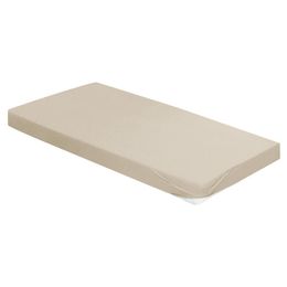 Irisette Spannbettlaken &raquo;Porto 20&laquo; besonders elastisch beige Jersey, Obermaterial: 95% Baumwolle, 5% Elasthan