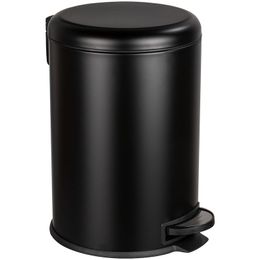 Wenko M&uuml;lleimer &raquo;Modell Leman Easy Close&laquo; Abfalleimer mit Tretfunktion & Absenkautomatik, Industrial Style, 20 L Korpus: Schwarz, Inneneimer: Schwarz