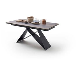 MCA furniture Esstisch »Kobe« Esstisch Glas-Keramik mit Stirnauszug Holzoptik barrique + Schwarz Matt lackiert + Holzoptik barrique Tischplatte aus...