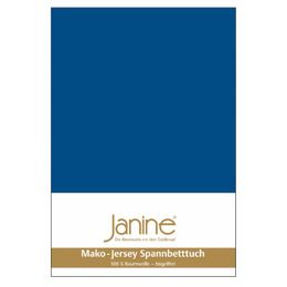 Janine Spannbettlaken &raquo;MAKO-FEINJERSEY 5007&laquo; aus 100% Baumwolle, f&uuml;r Matratzen bis 26 cm H&ouml;he blau Mako-Jersey, Obermaterial: 100% Baumwolle