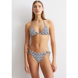 Marc O'Polo MARC O'POLO Triangel-Bikini-Top »Millefleur« Blumen-Design, schnelltrocknend, zum Knoten im Nacken & Rücken millefleur print dark navy L - N-Gr...