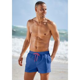 s.Oliver Badeshorts mit komplementärem Farbdesign blau M (50) - N-Gr N-Gr M (50) Mit dezentem Marken-Logo-Aufdruck