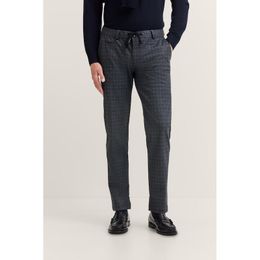 Bugatti Chinohose »Slim Fit« Glencheck mit Stretch & Kordelzug 370-marine 38 - Länge 32 Länge 32 38 Slim Fit - schmal & modern geschnitten