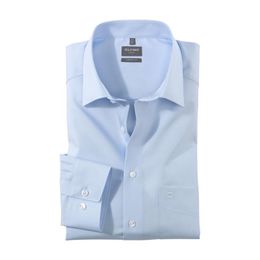 OLYMP Businesshemd &raquo;Luxor comfort fit&laquo; blau 44 - N-Gr N-Gr 44 Ideal f&uuml;rs B&uuml;ro: Langarm Businesshemd mit klassischem Kentkragen