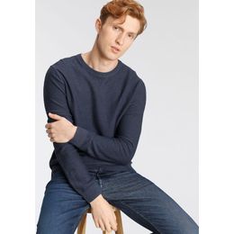 OLYMP Rundhalspullover »Strick Casual« mit modischem Strukturmuster mittelblau S S Pullover von OLYMP im klassischen Stil