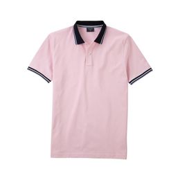 OLYMP Poloshirt »Casual« farbliche Kontrast-Details rose S S Kurzarm für angenehmen Tragekomfort