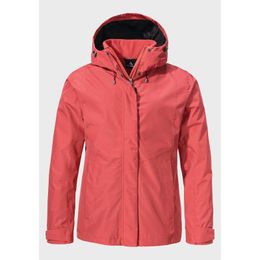 Schöffel SCHÖFFEL Doppeljacke »Hiking 3in1 Jacket Style Okere WMS« mit Kapuze 2675 - rosa 46 46 Wasserdicht & atmungsaktiv dank 2-Lagen VENTURI Membrane