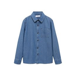 Mango Kids Hemd 'TONI' Jungen Gr&ouml;&szlig;e 128 blue denim