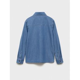 Mango Kids Hemd 'TONI' Jungen Gr&ouml;&szlig;e 116 blue denim
