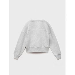 Mango Kids Sweatshirt 'CAMBRI' M&auml;dchen Gr&ouml;&szlig;e 128 graumeliert / schwarz