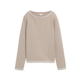 Tom Tailor Pullover Damen Gr&ouml;&szlig;e S taupe / offwhite