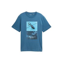 Tom Tailor T-Shirt Herren Größe XXL blau / navy / hellblau / weiß