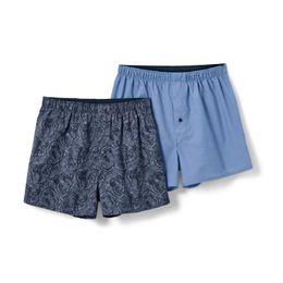 Tchibo - 2 Webboxershorts - Herren - Gr. M/5 - dunkelblau/paisley