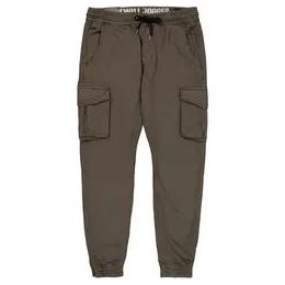 Jogginghose Alpha Industries "Cotton Twill Jogger", Herren, Gr. XS, Normalgrößen, grau (grauschwarz), Obermaterial: 98% Baumwolle, 2% Elastan, Futter: 100% Baumwolle, Hosen
